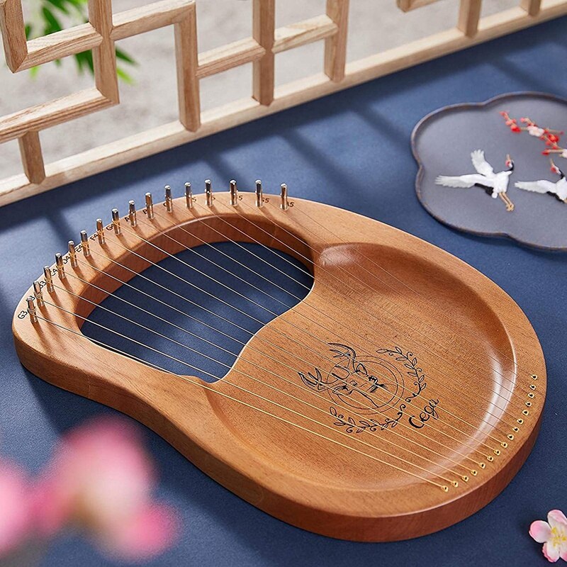 Cega Lier Harp,16 Metalen Snaren Harp Mahonie Lier... – Grandado