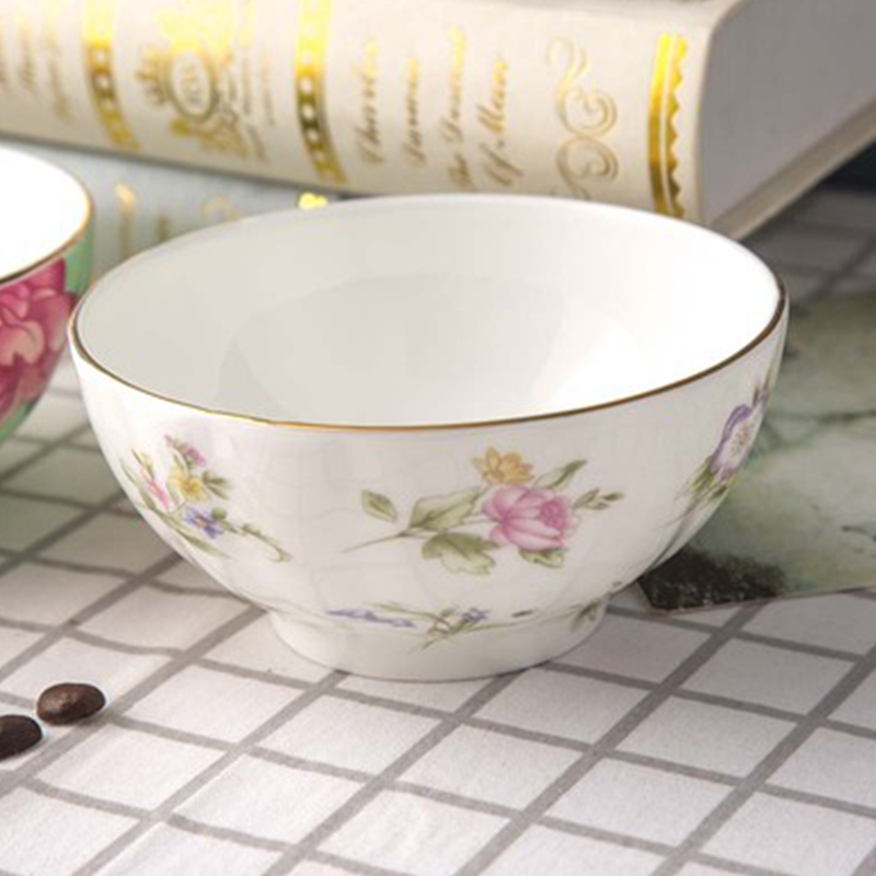 2pcs 4.5inch Bone China Rice Bowl European Pumpkin... – Vicedeal