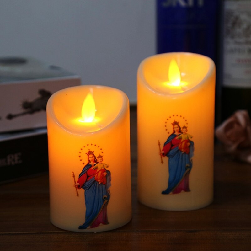 Jesus Christ Candles Lamp LED Tealight Romantic Pi... – Vicedeal