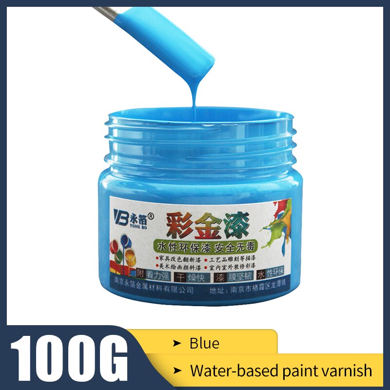 100g blue water-based paint varnish, furniture, ir... – Vicedeal