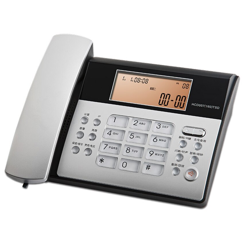 Orange Backlit Corded Telephone Landline, 8 Levels... – Vicedeal