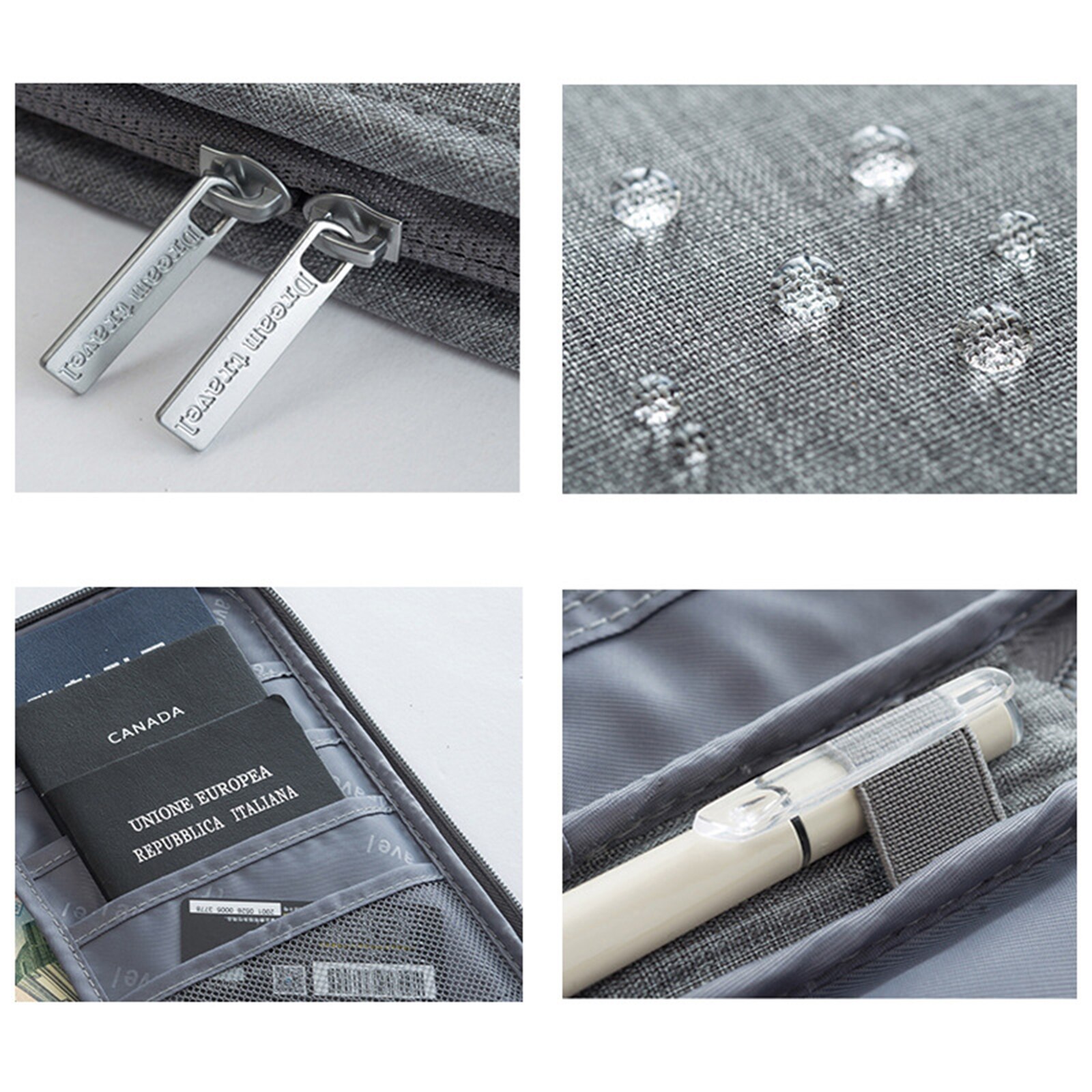 Travel Square Document Bag with External Card Slot... – Vicedeal
