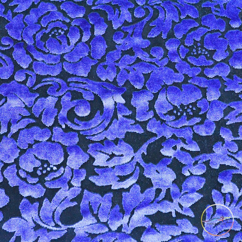Purple Knitted velvet flocking fabric for stage co... – Grandado
