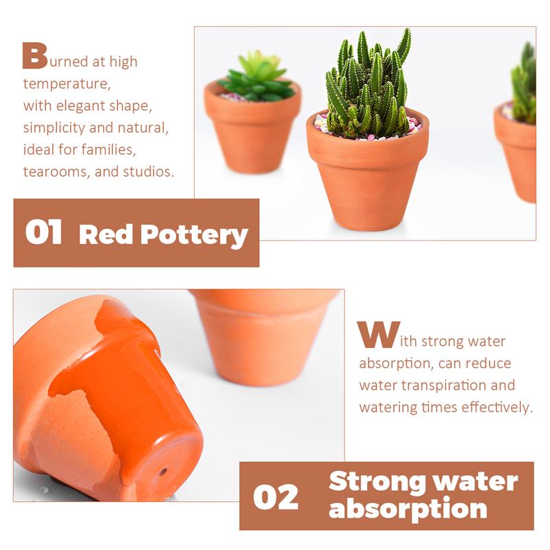 20Pcs Small Mini Terracotta Pot Clay Ceramic Potte... – Vicedeal