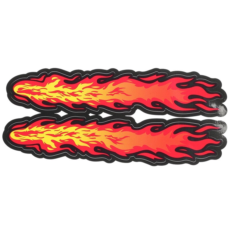 2 Packs Yellow Red Flame Fire Vehicle Car Decals S... – Grandado