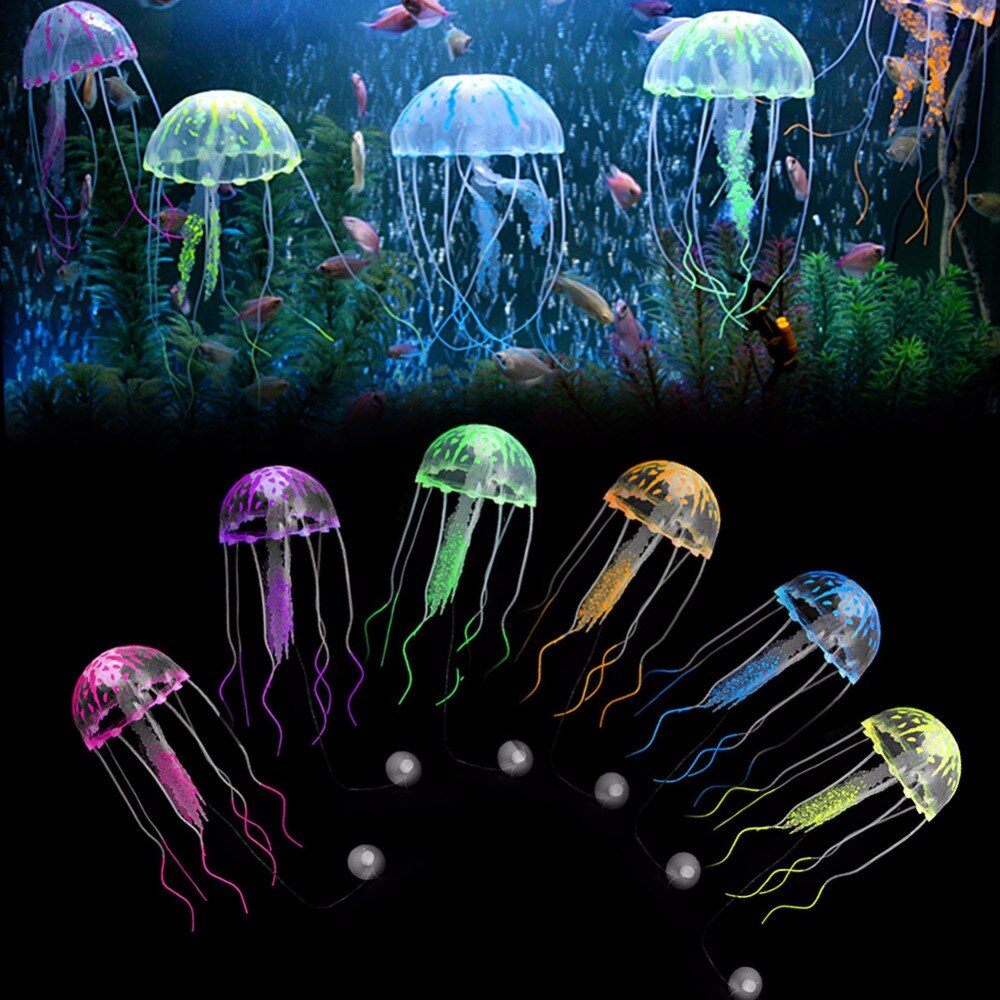 Glowing Effect Vivid Jellyfish for Aquarium Fish T... – Vicedeal