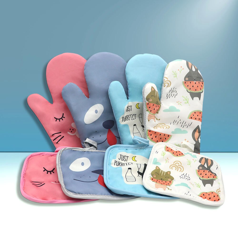 Cute Potholders Oven Mitts Microwave Baking Gloves... – Vicedeal