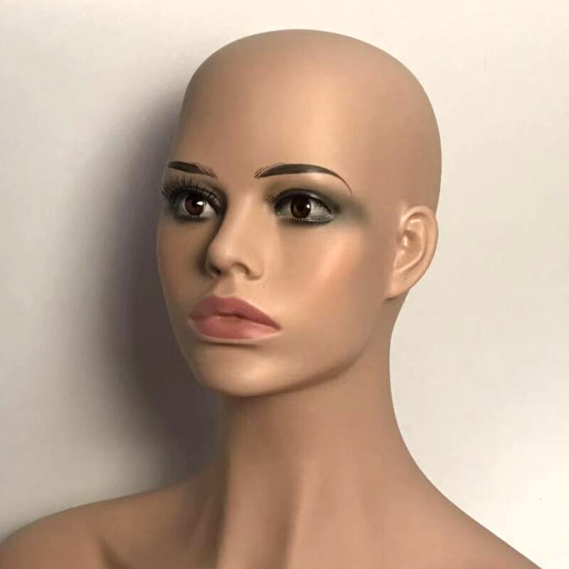 Realistic Female Mannequin Head Display Hat Wig Gl... – Grandado