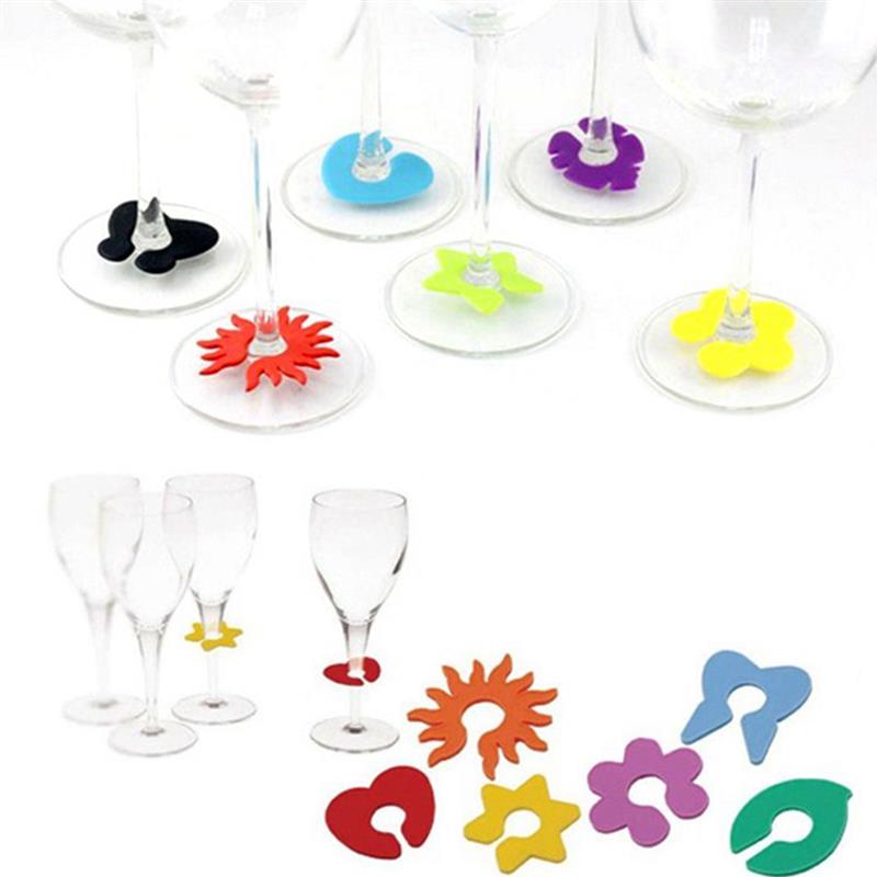 6pcs Silicone Glass Markers Colorful Wine Cup Labe... – Grandado