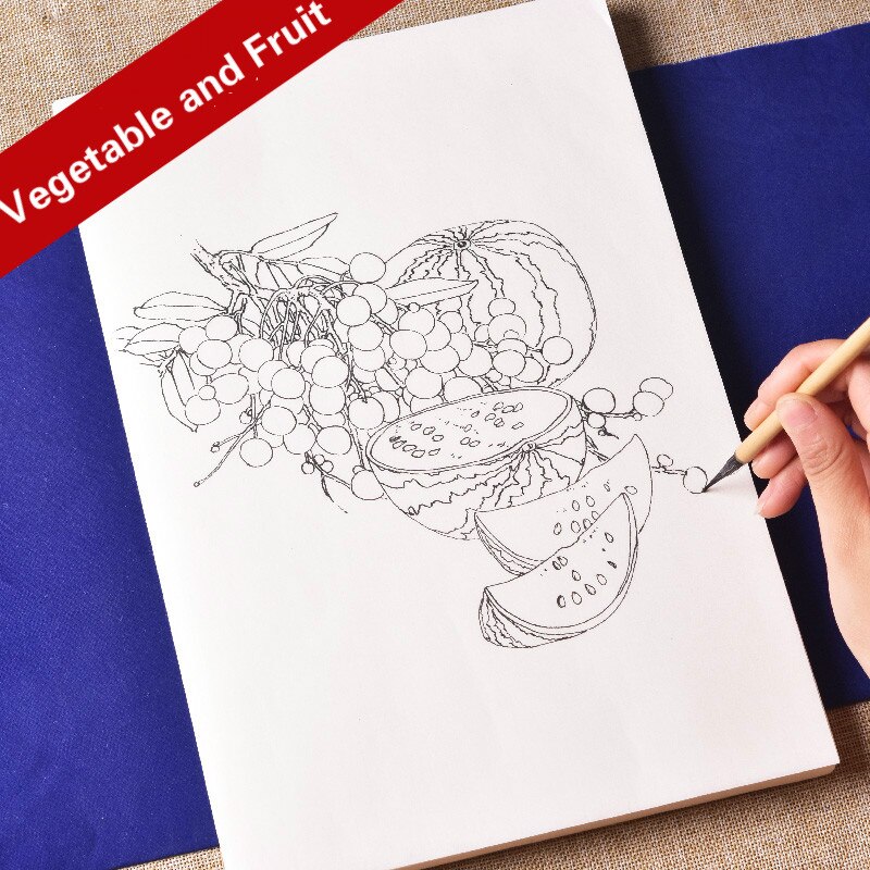97sheets Line Drawing Painting Manuscript Vegetabl... – Grandado