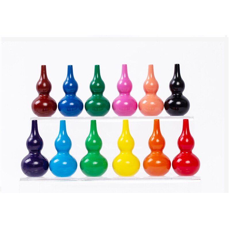 12-color crayon set children's safety 3D gourd sty... – Grandado
