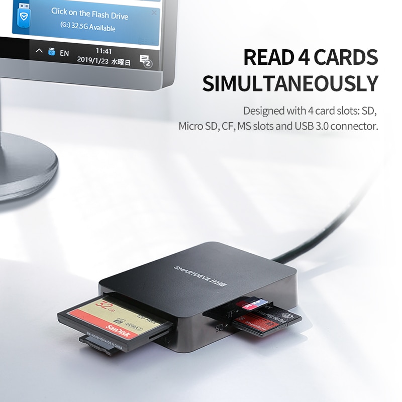Smartdevil kaartlezer usb 3.0 alles-in-één sd ucb ... – Vicedeal