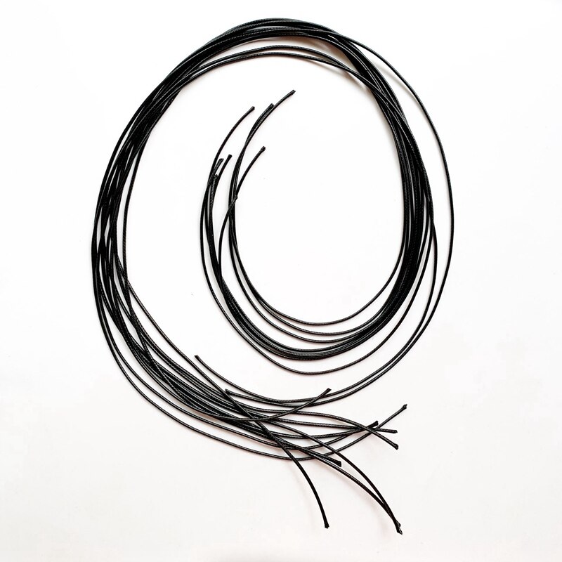 10pcs Korean Waxed Cord 2mm Black Leather Wire Wax... – Vicedeal
