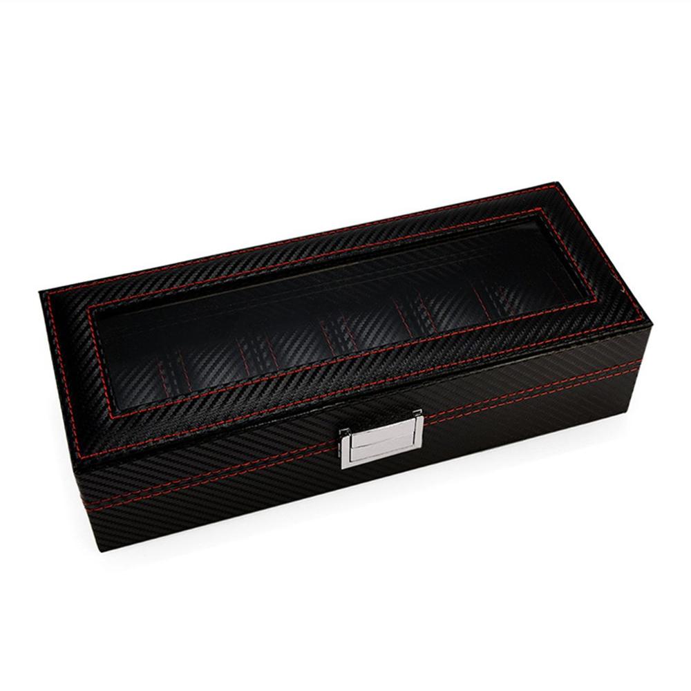 6 Slots Carbon Fibre Horloge Organizer Display Opb... – Grandado