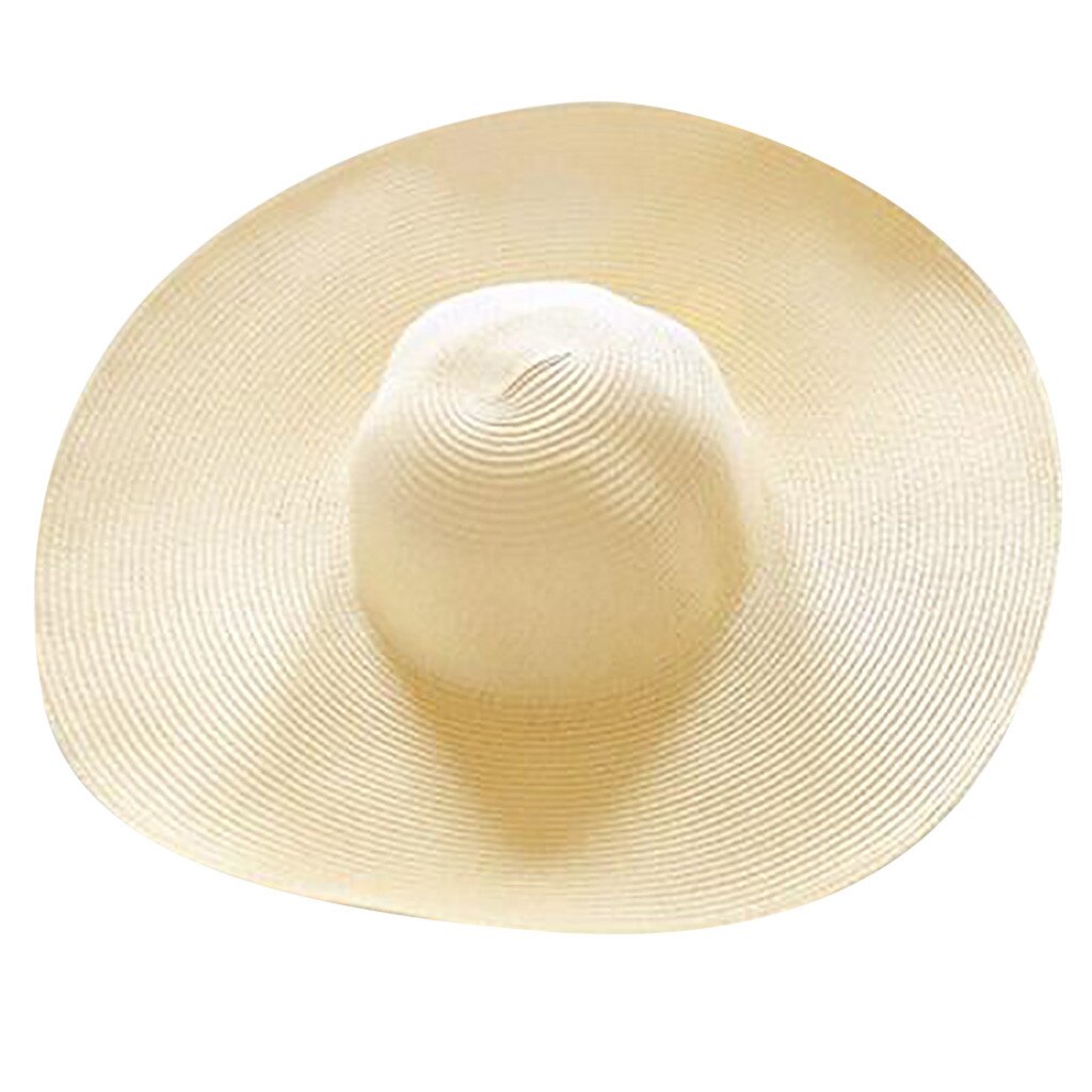 Round Top Raffia Wide Brim Straw Hats Summer Sun H... – Grandado