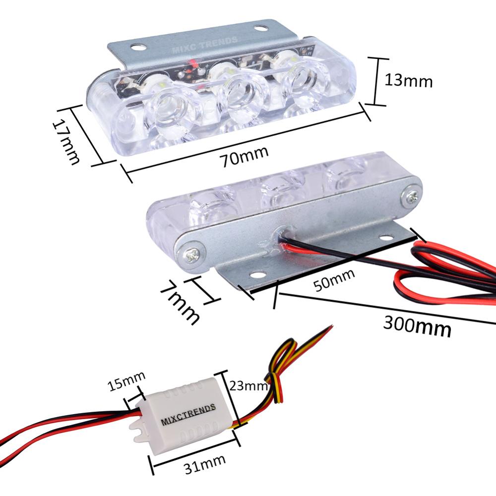 Police led light Strobe Warning Light Police light... – Grandado