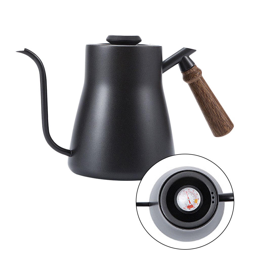 850ml Gooseneck Tea Kettle Stainless Steel Wooden ... – Grandado