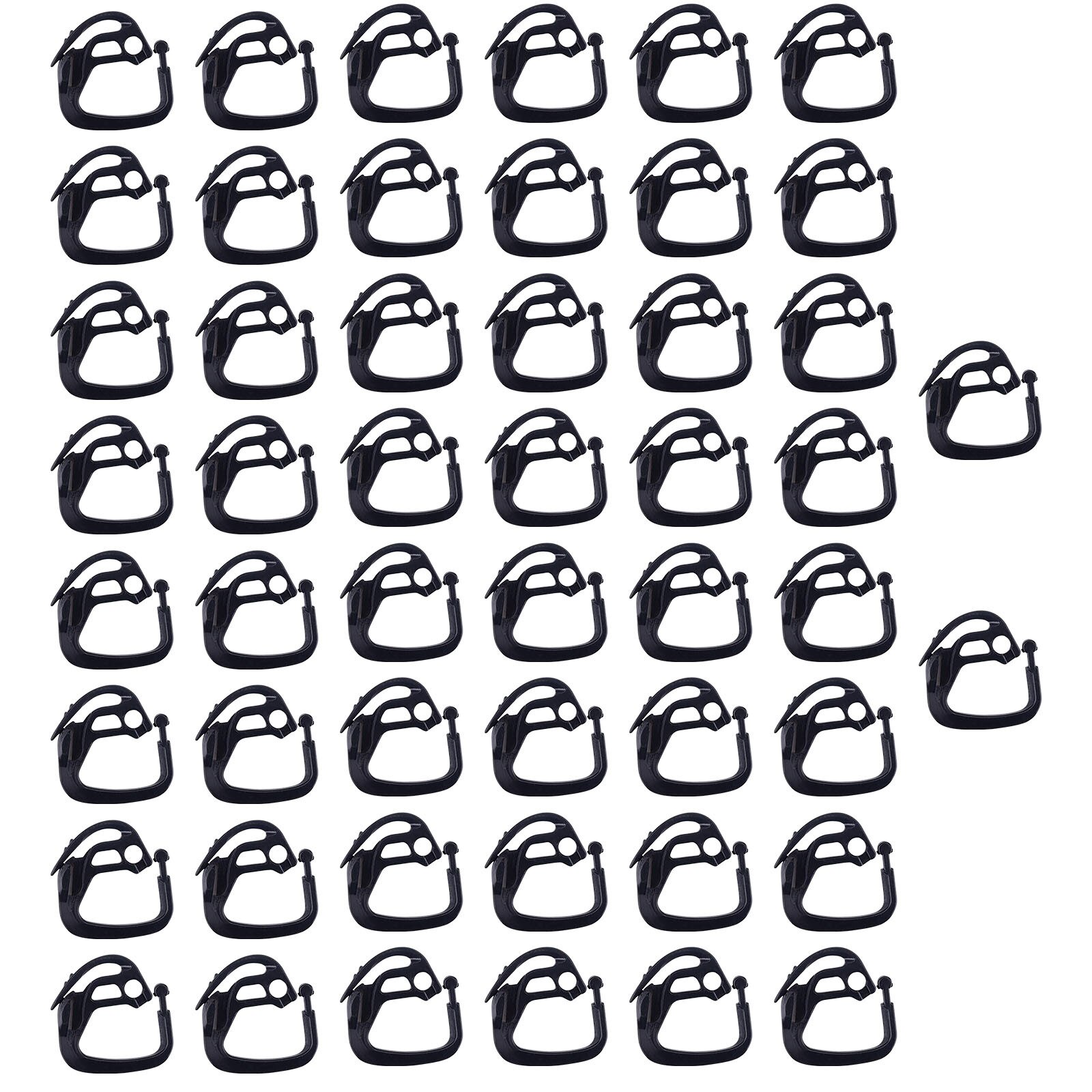 50 Stks/set Plastic Zwart Zonnescherm Netto Haak V... – Grandado