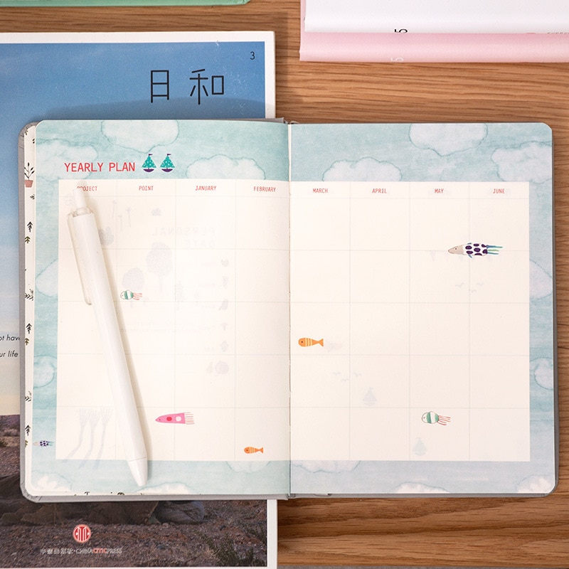 365 Days DIY Notebook Agenda A6 Diary Monthly Week... – Grandado