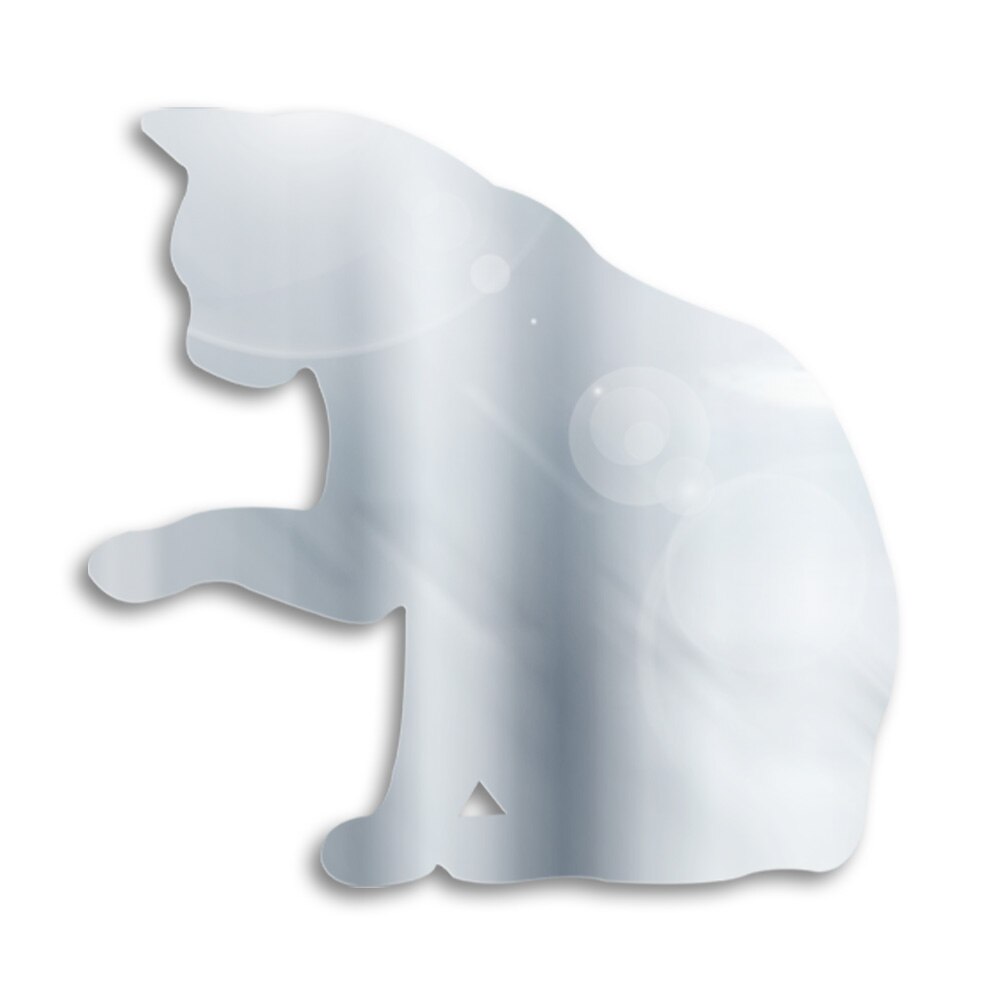 Relaxed Cat Wall Mirror With LED Blacklight Kitten... – Vicedeal