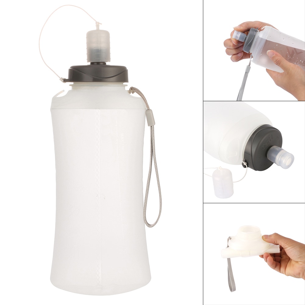 Siliconen Opvouwbare Water Fles 250/500/750Ml Outd... – Grandado