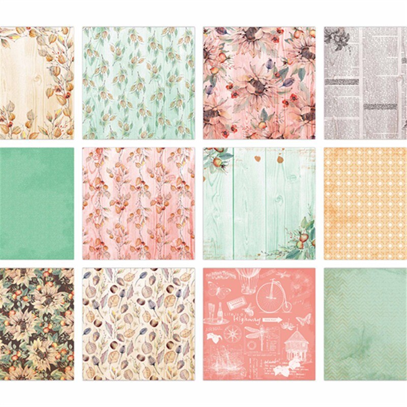 24Pcs/Lot Yellow Square Retro Material Papers DIY ... – Vicedeal