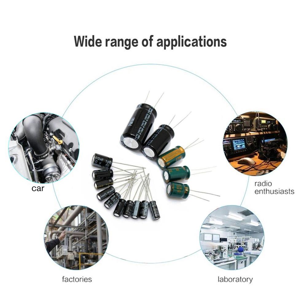 120 Stks/zak Zwart Aluminium Elektrolytische Conde... – Grandado