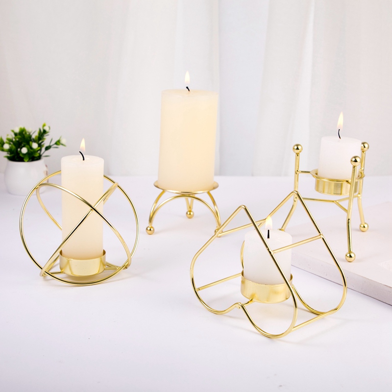Retro Candlestick Three-legged Geometric Candlesti... – Grandado