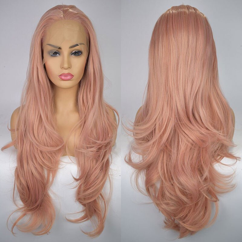 Bombshell Rose Goud Roze Body Wave Synthetisch Haa... – Vicedeal