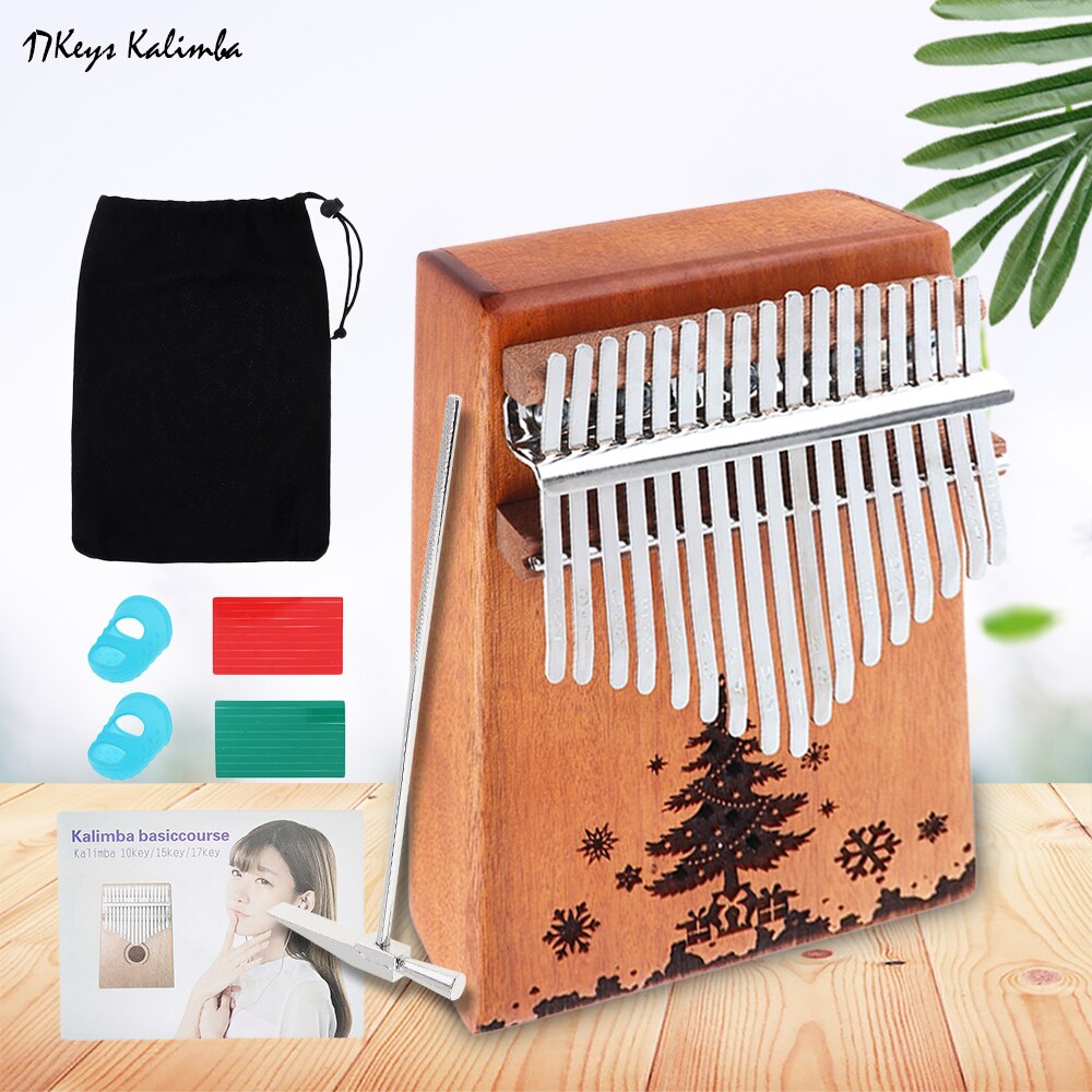 17 Key Kalimba Single Board Mahogany Thumb Piano M... – Grandado