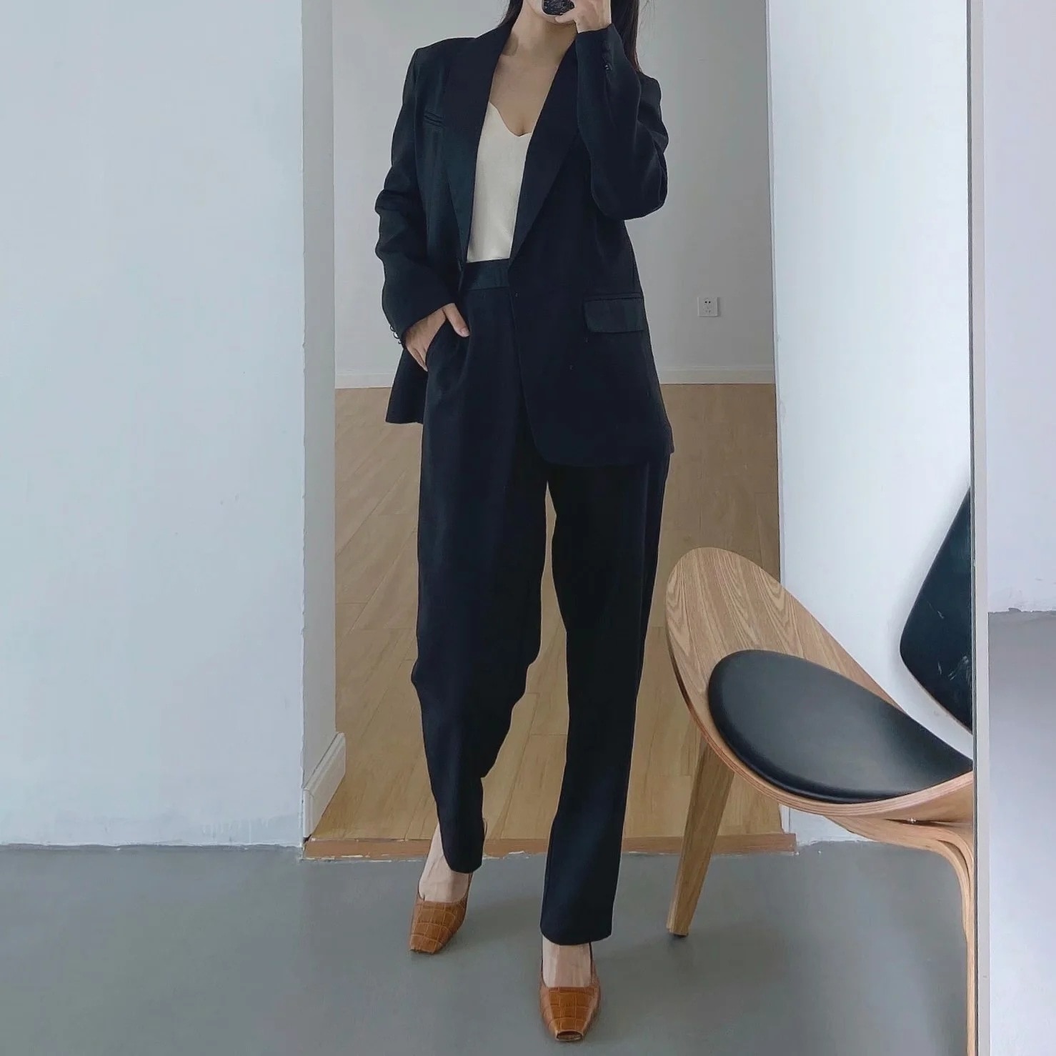 Women Suits Autumn Vintage Black OL Work 2 Piece S... – Vicedeal