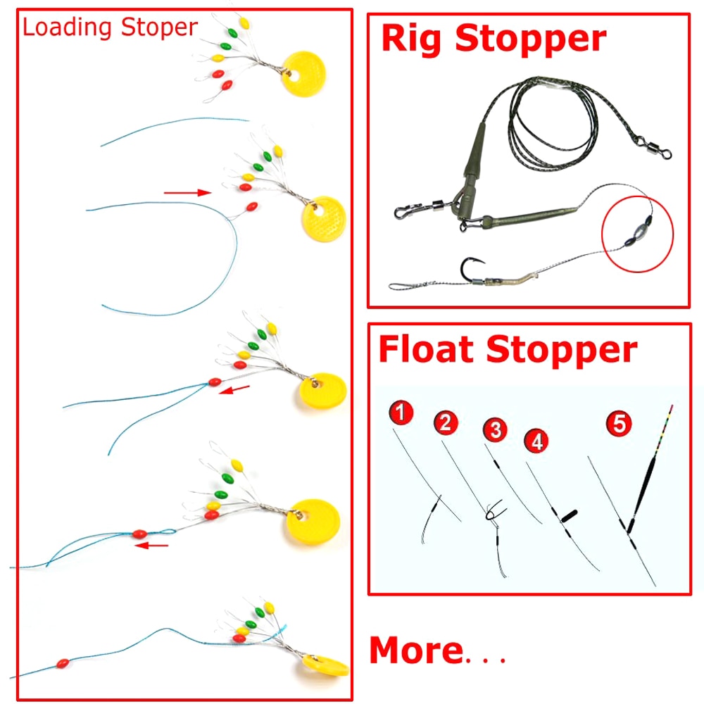 [50 Zakken] Rig & Float Rubber Stopt/Stoppers Karp... – Grandado
