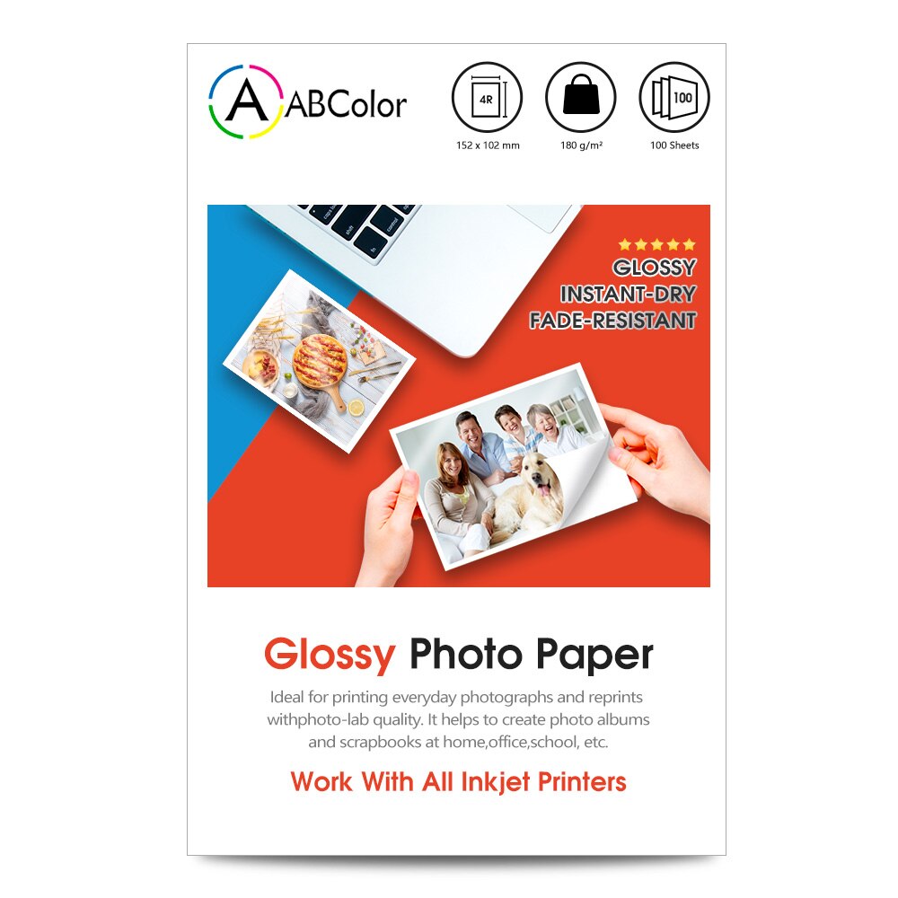 4R Glossy Photo Paper 100 Sheets Inkjet Printer Fo... – Vicedeal