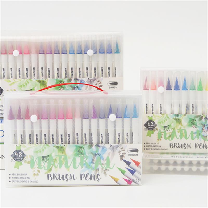 48 farben Kunst Marker Pinsel Stifte Set Aquarell ... – Vicedeal