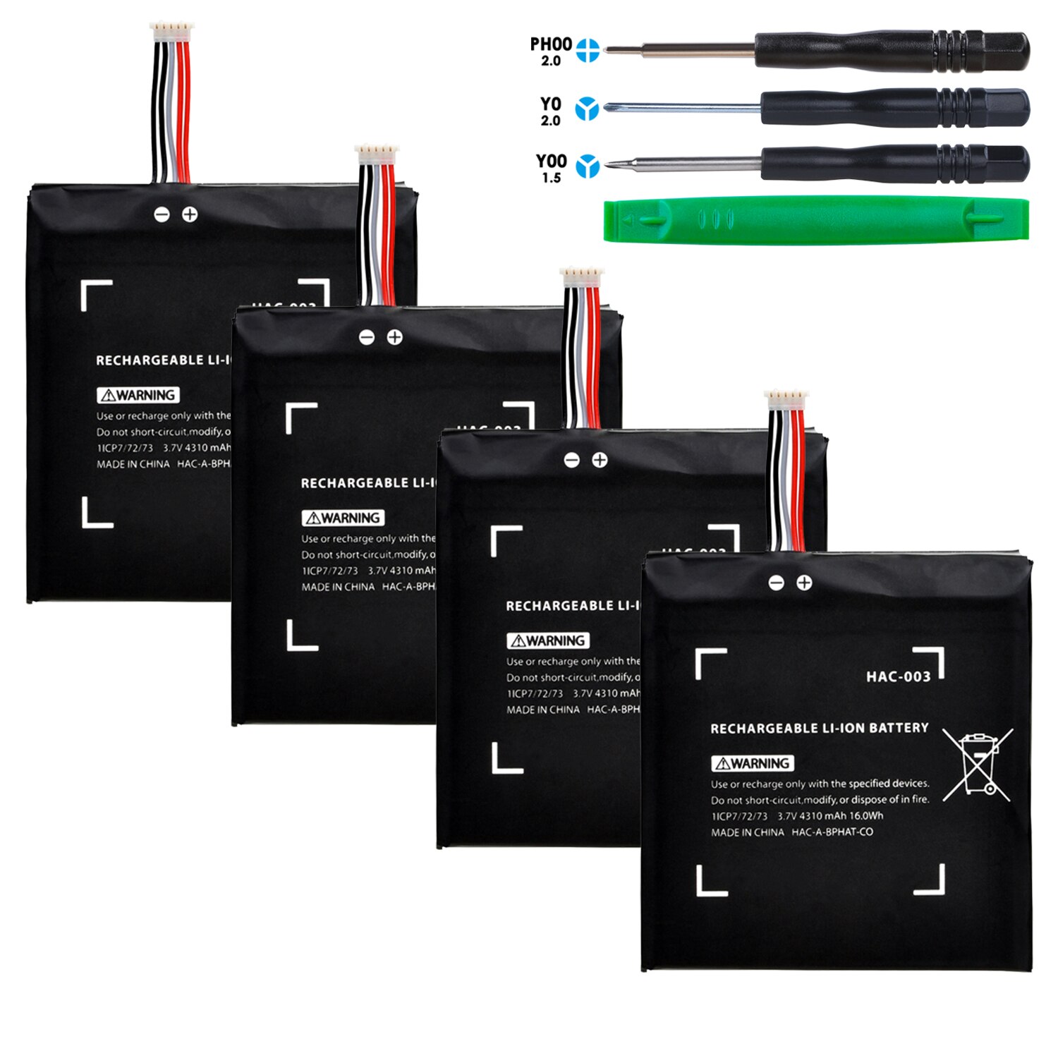 4pcs HAC-003 Battery for Nitendo Switch Console, 3... – Grandado