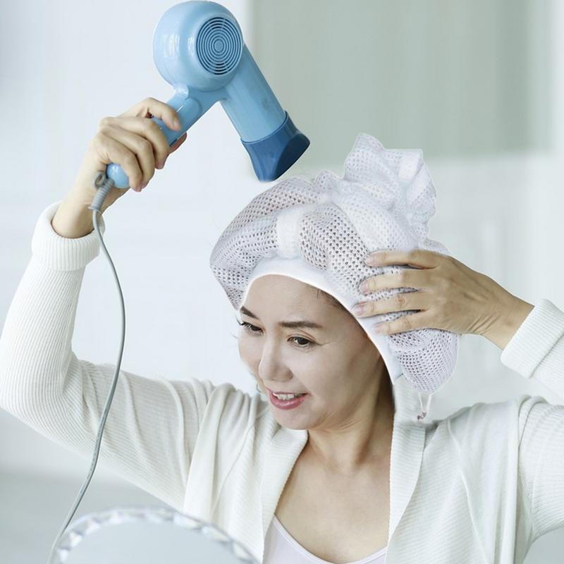 Net Plopping Caps For Drying Curly Hair With Draws... – Grandado