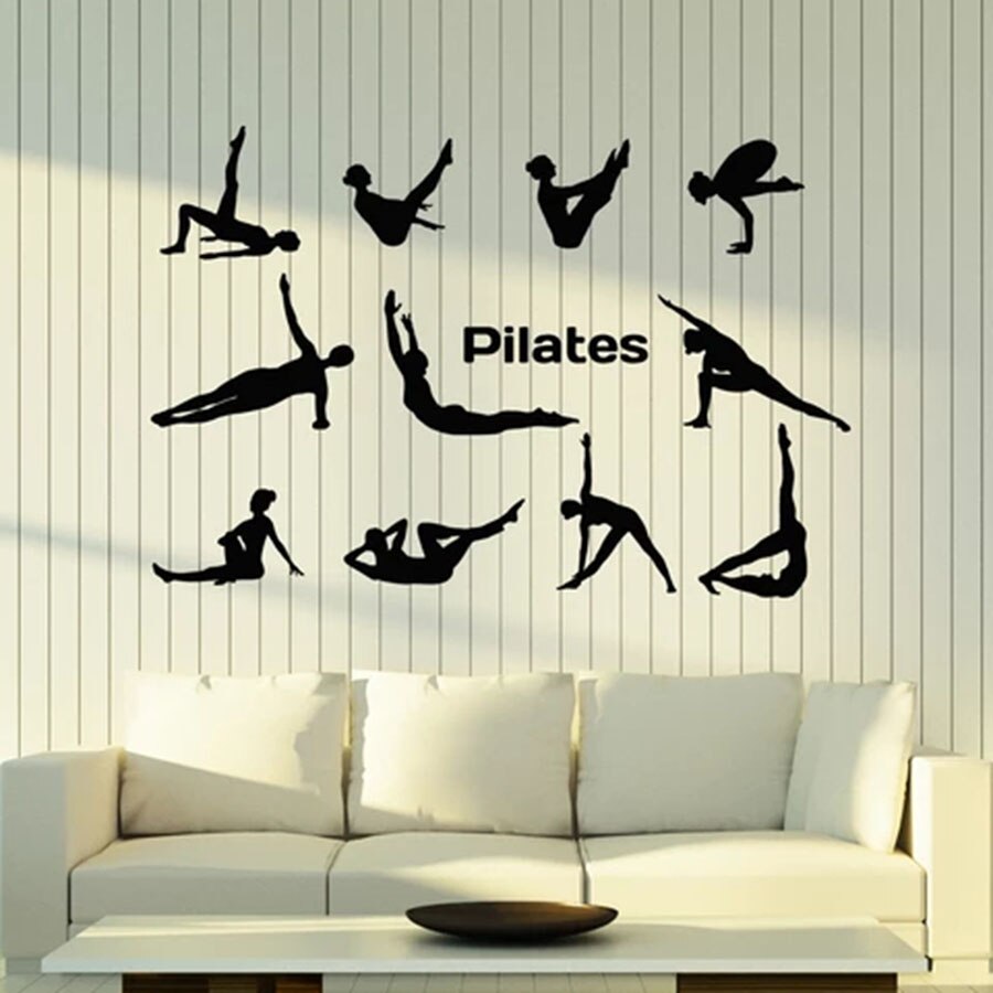 Pilates Posture Wall Decal Lifestyle Yoga Pose Gym... – Vicedeal