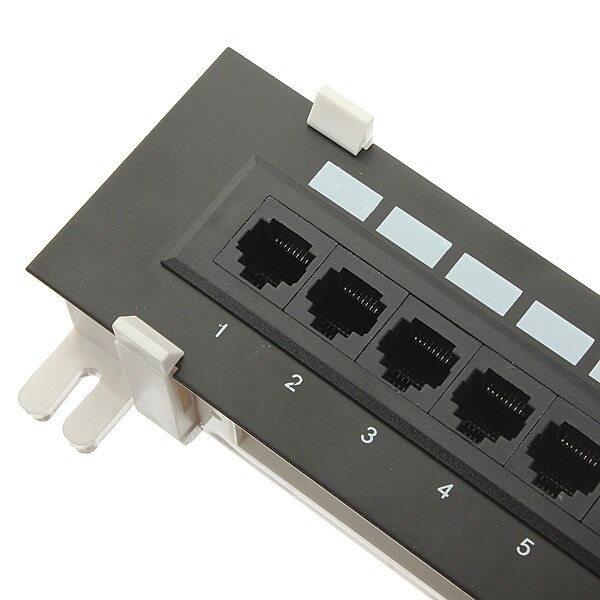 12 Ports CAT5E Mini Patch Panel RJ45 Network Wall ... – Grandado