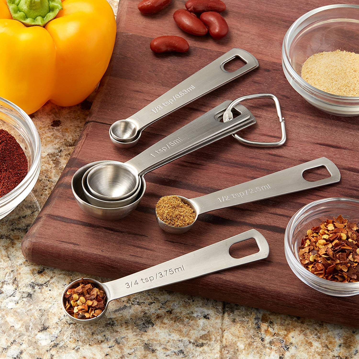 LUDA Chef Measuring Spoons, Heavy Duty Round Stain... – Vicedeal