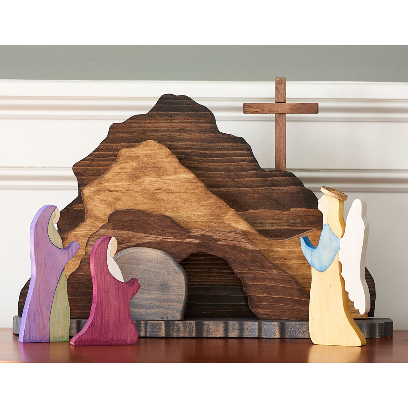 ooden Nativity Set Easter Manger Creche Nativity S... – Grandado