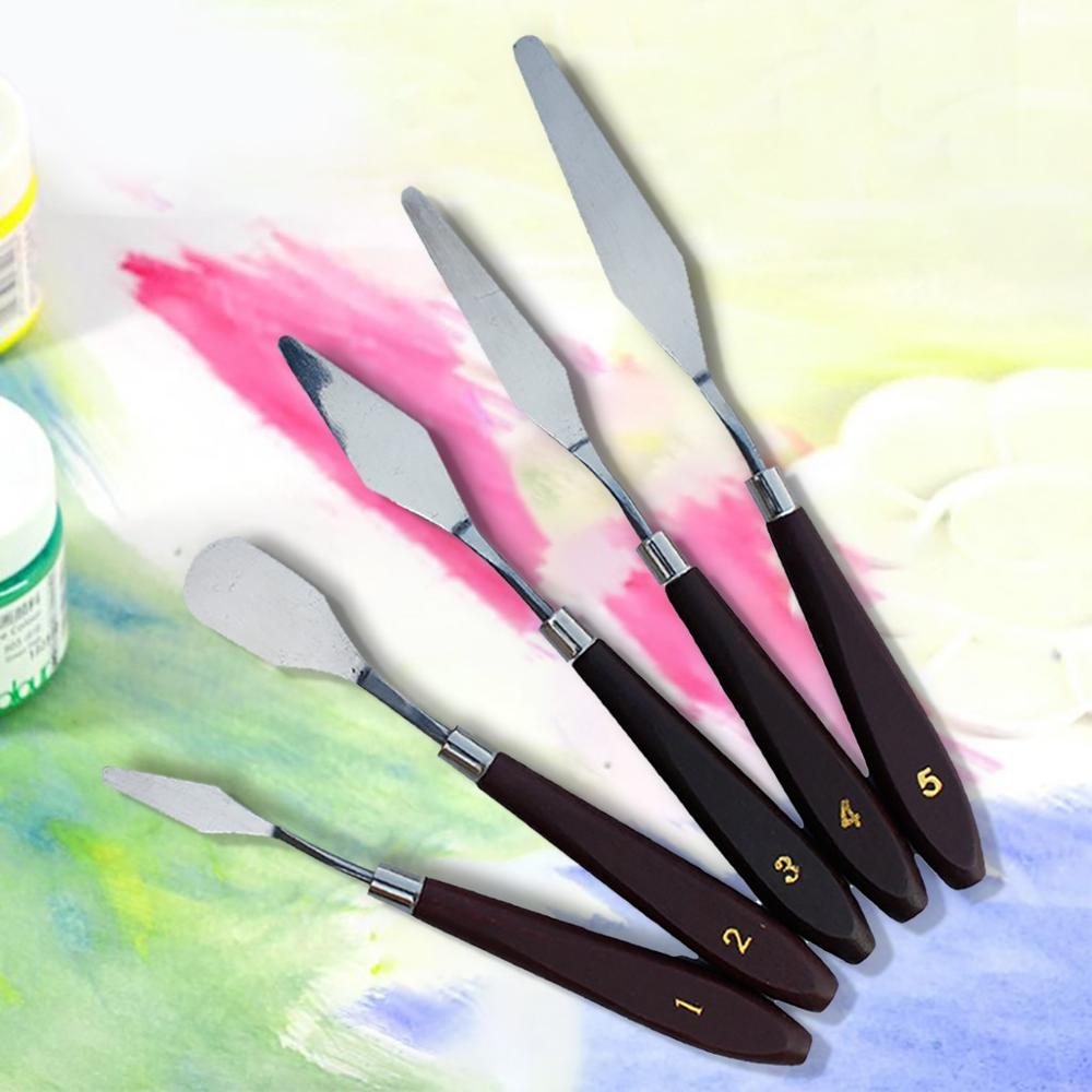 5pc Set Arts Stainless Steel Spatula Kit Palette K... – Grandado