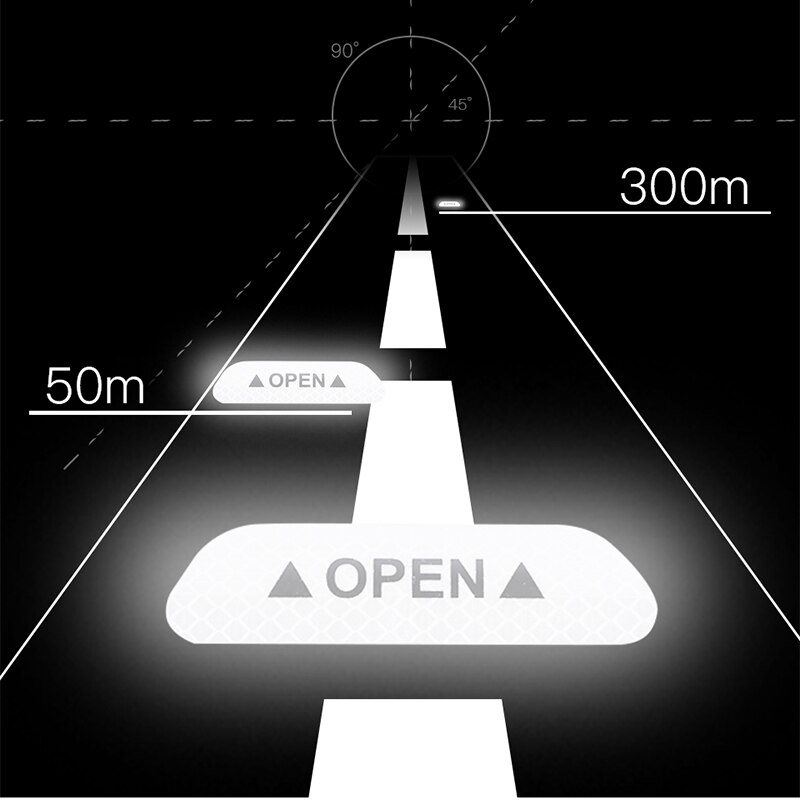 KUULAA 4Pcs Car Door Sticker Decal Warning Tape Ca... – Grandado