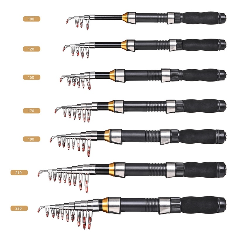 1m 1.2m 1.5m Telescopic Fishing Rod Portable Spinn... – Grandado