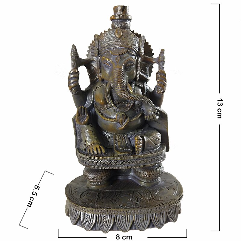 Stein Farbe Ganesha Statue Skulptur Große Harz Orn... – Grandado