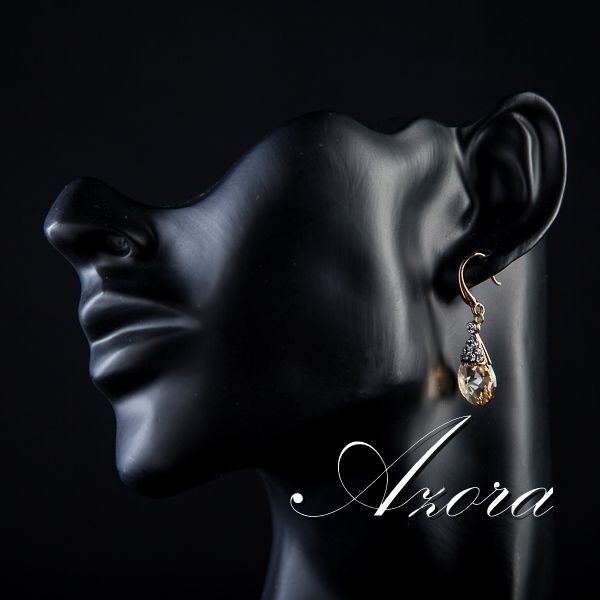 AZORA Goud Kleur Goud Ronde Stellux Oostenrijkse C... – Grandado