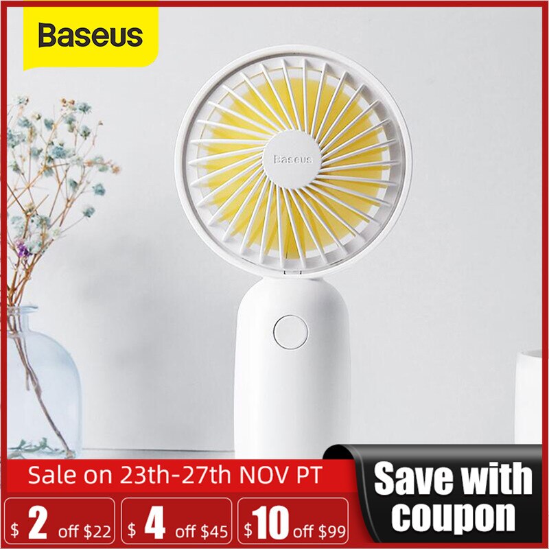 Baseus Portable Handheld Fan 3-Speed Mini Usb Opla... – LovingPrices
