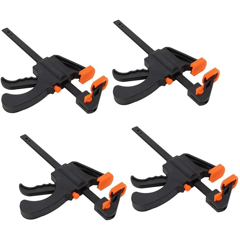 4 Inch 5Pcs Woodworking Bar F Clamp Clip Hard Grip... – Grandado