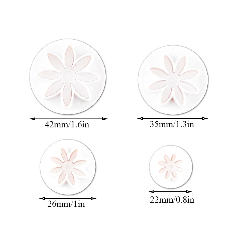 4Pcs/Set Sunflower Plastic Plunger Fondant Cookie ... – Grandado
