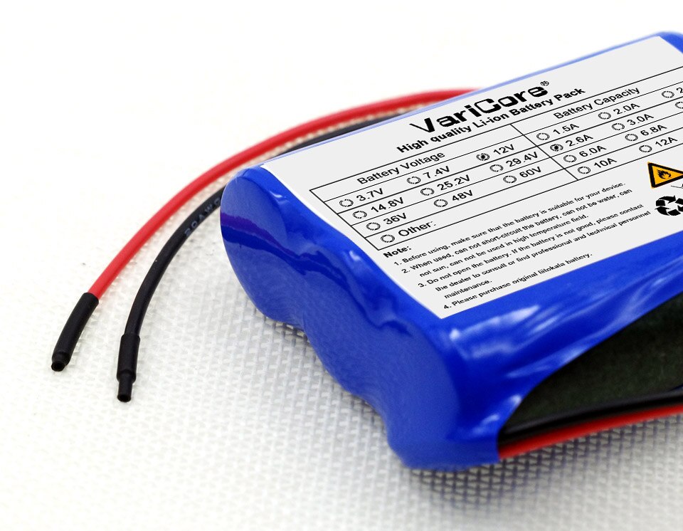 VariCore 12V 2600mAh 18650 Lithium Ion Battery CCT... – Vicedeal