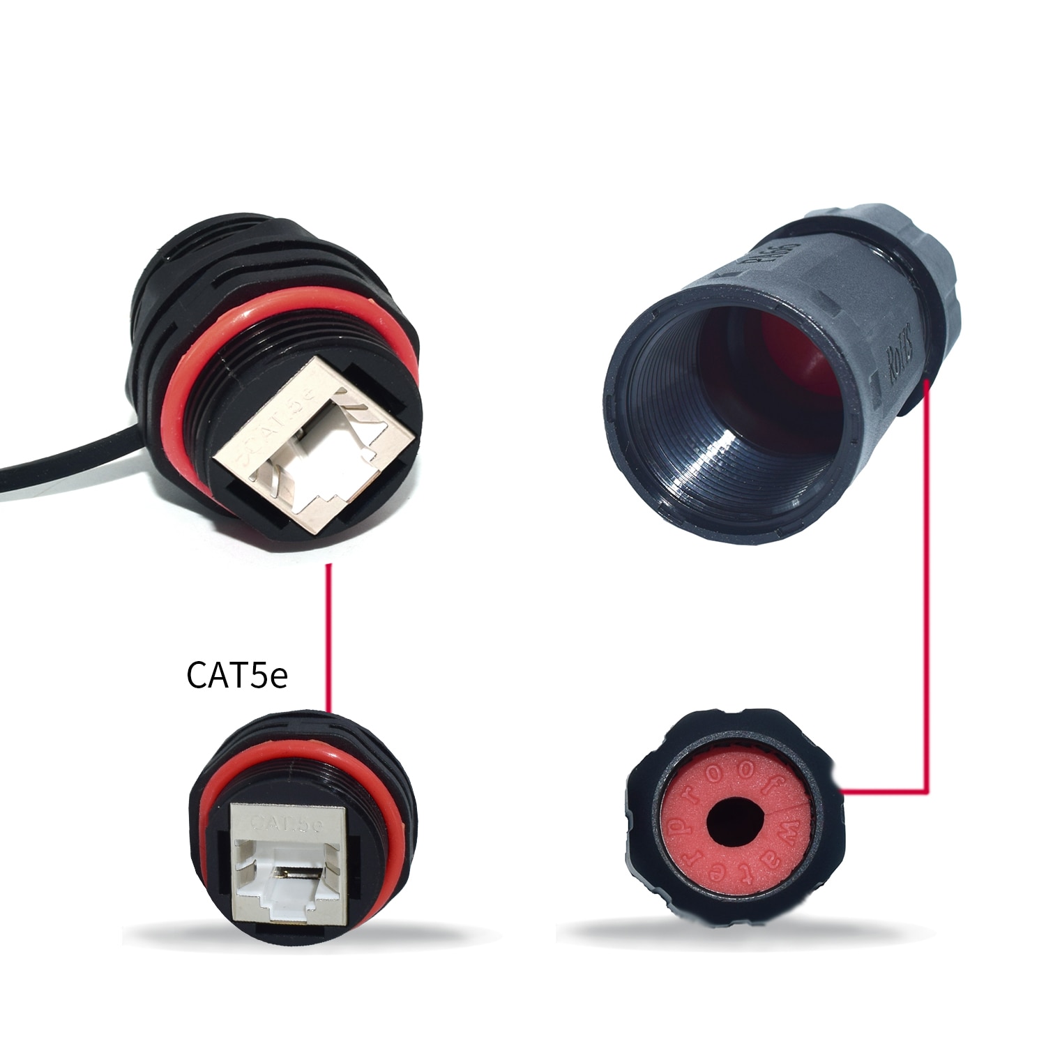 YXY IP68 M20 RJ45 CAT6A Shielded Panel Mount Water... – Grandado